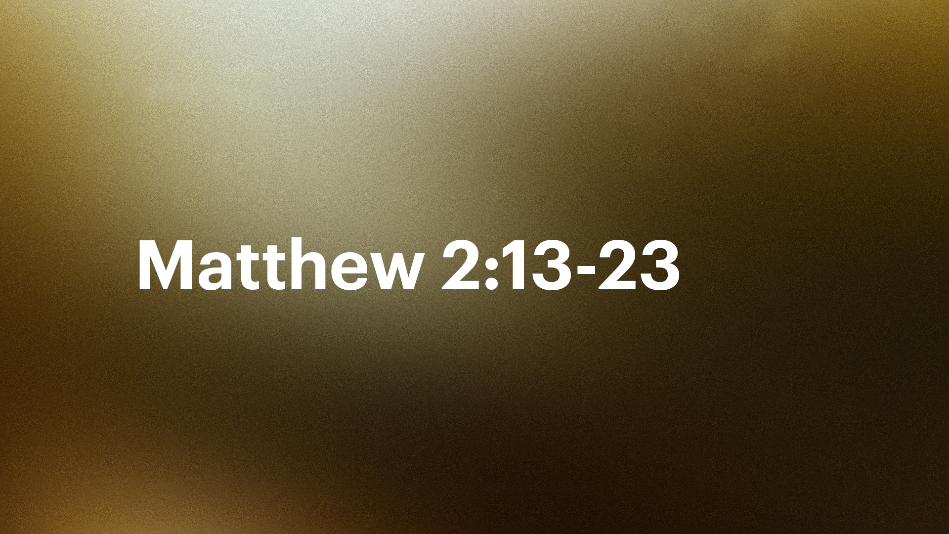 Matthew 2:13-23 - Alvin Jeremiah - Christ City Church